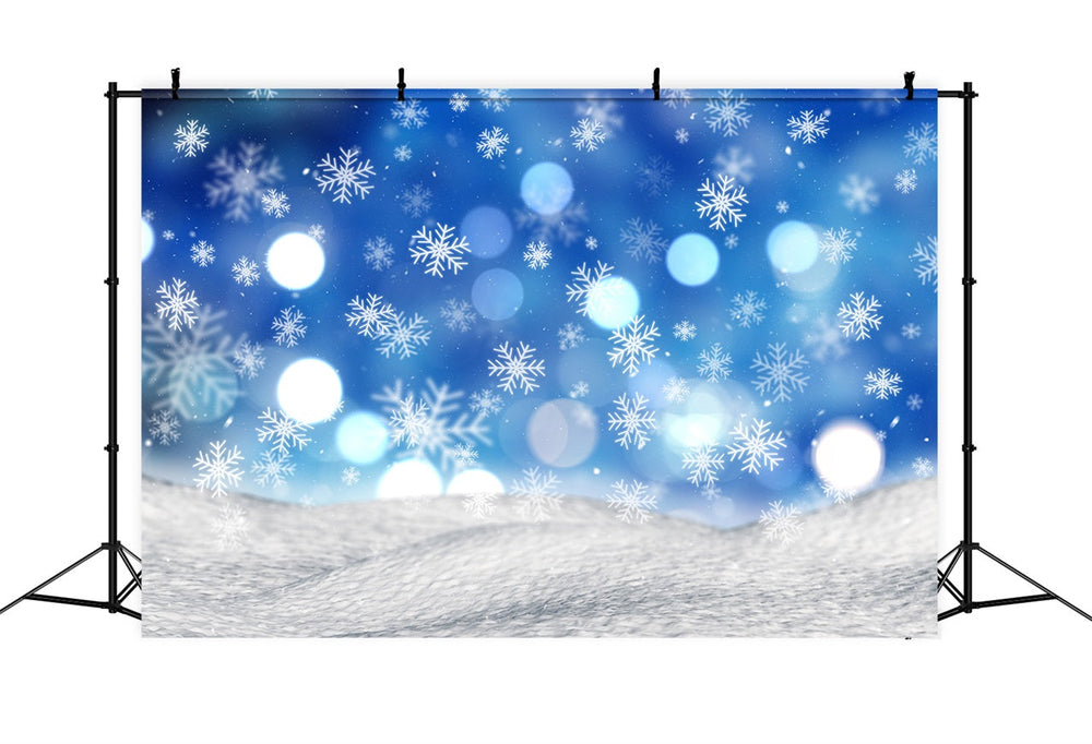 Toile de fond Hiver Scène Flocons de Neige Flottants Enneigés BRP11-45